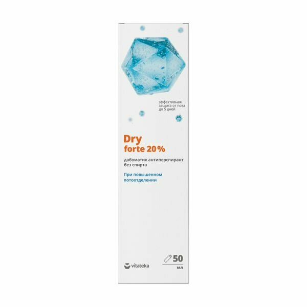 Дабоматик без спирта при повышенной потливости 20 %, Витатека Драй Форте/Vitateka Dry Forte 50 мл