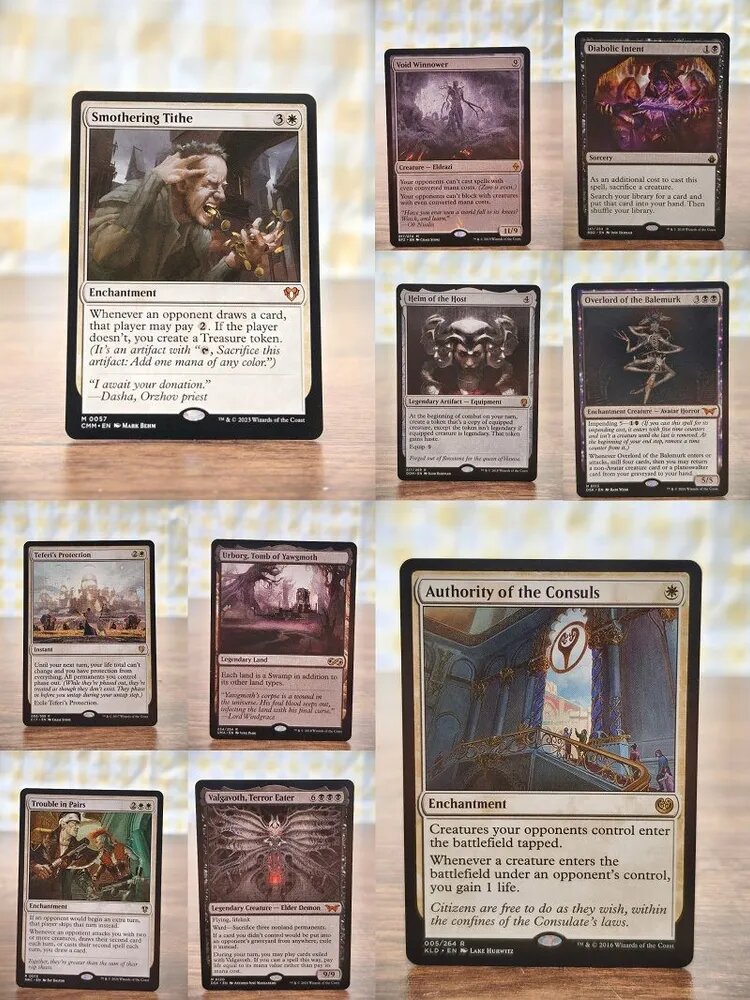 Набор MTG: Teferi's Protection, Smothering Tithe +8 карт Копии для дружеских игр с протекторами