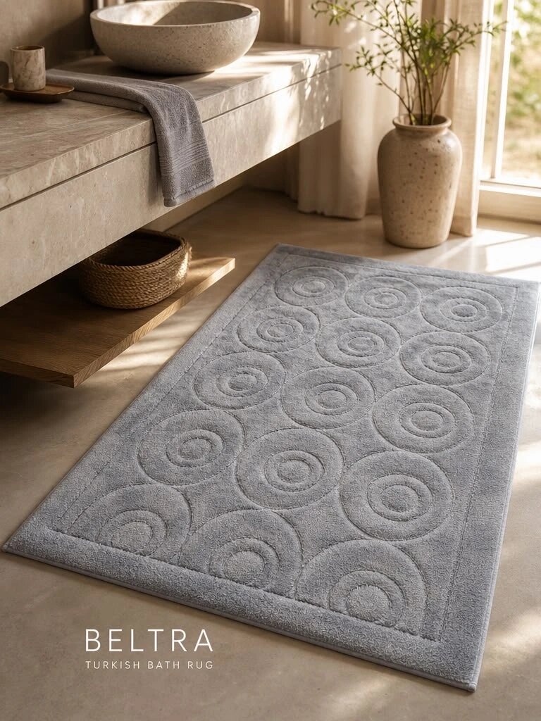 Коврик Natali's Carpet, для ванной и туалета нескользящая основа большой 100х150 см Турция