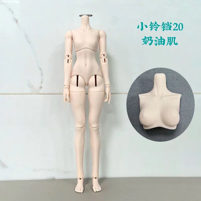 Тело для куклы BJD 20 см, цвет: слоновая кость с грудью