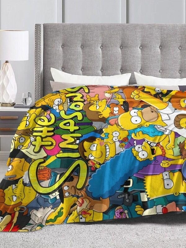 Плед The Simpsons Пледы Симпсоны Симпсон Homer Marge Bart Lisa Maggie (Цвет товара: симпсоны 8; Ширина: 100 см; Длина: 125 см; Размерность: 1-спальное)