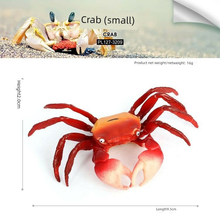 3209 Маленький Краб Игрушка для Детей - Пластиковая Зверюшка