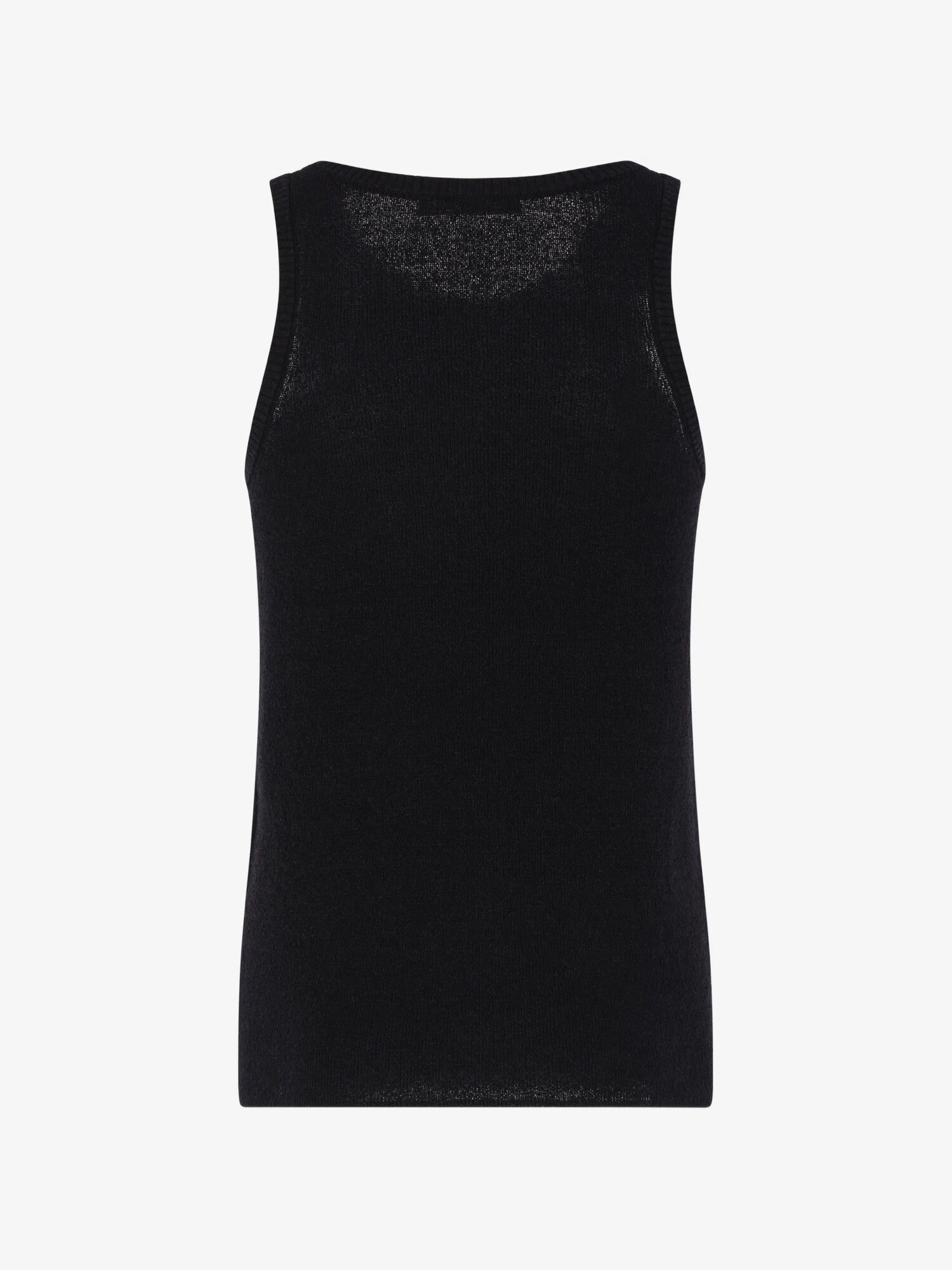Топ Co Ribbed-knit silk-blend top, размер 44, black — фото 1
