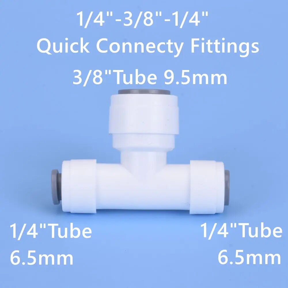 Тройник 1/4"-3/8"-1/4" Quick Connecty, JSQMK048