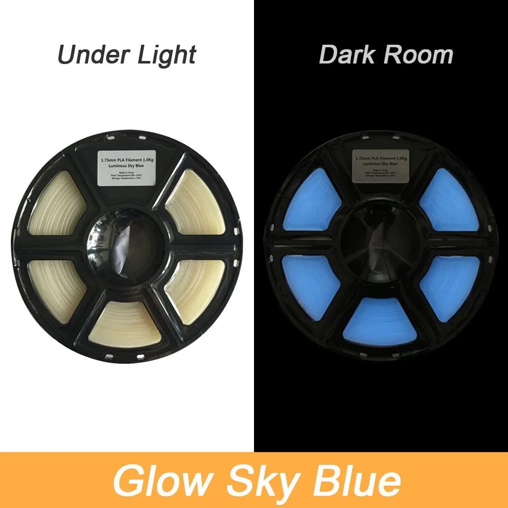 Нить OPY 1.75 Glow PLA пластиковый материал 1 кг Нить для 3D-принтера Sky Blue Color