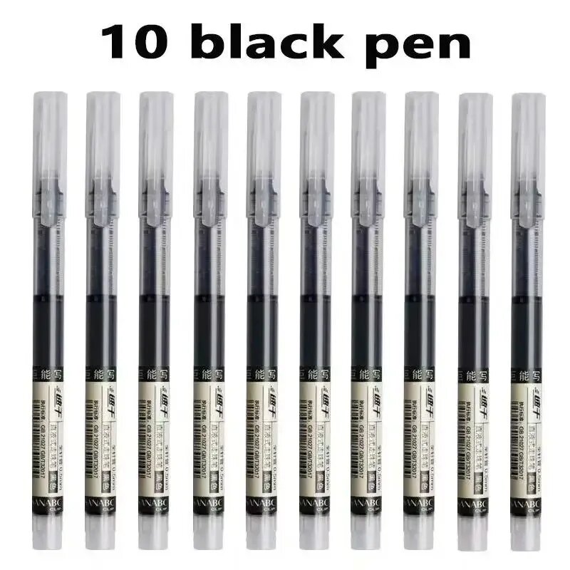 Гелевые ручки hopk, набор из 3/10/50/100 шт. Черный, 10pcs black