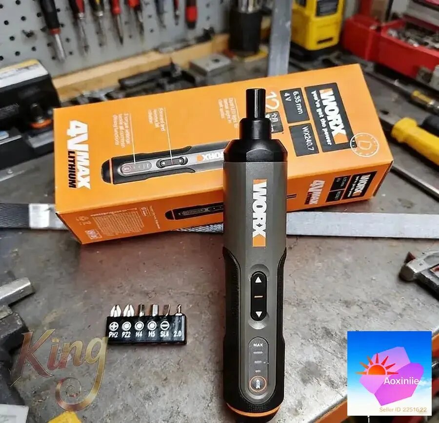 WX240 компактная электрическая отвертка с аккумулятором 4V для дома и ремонта 1A