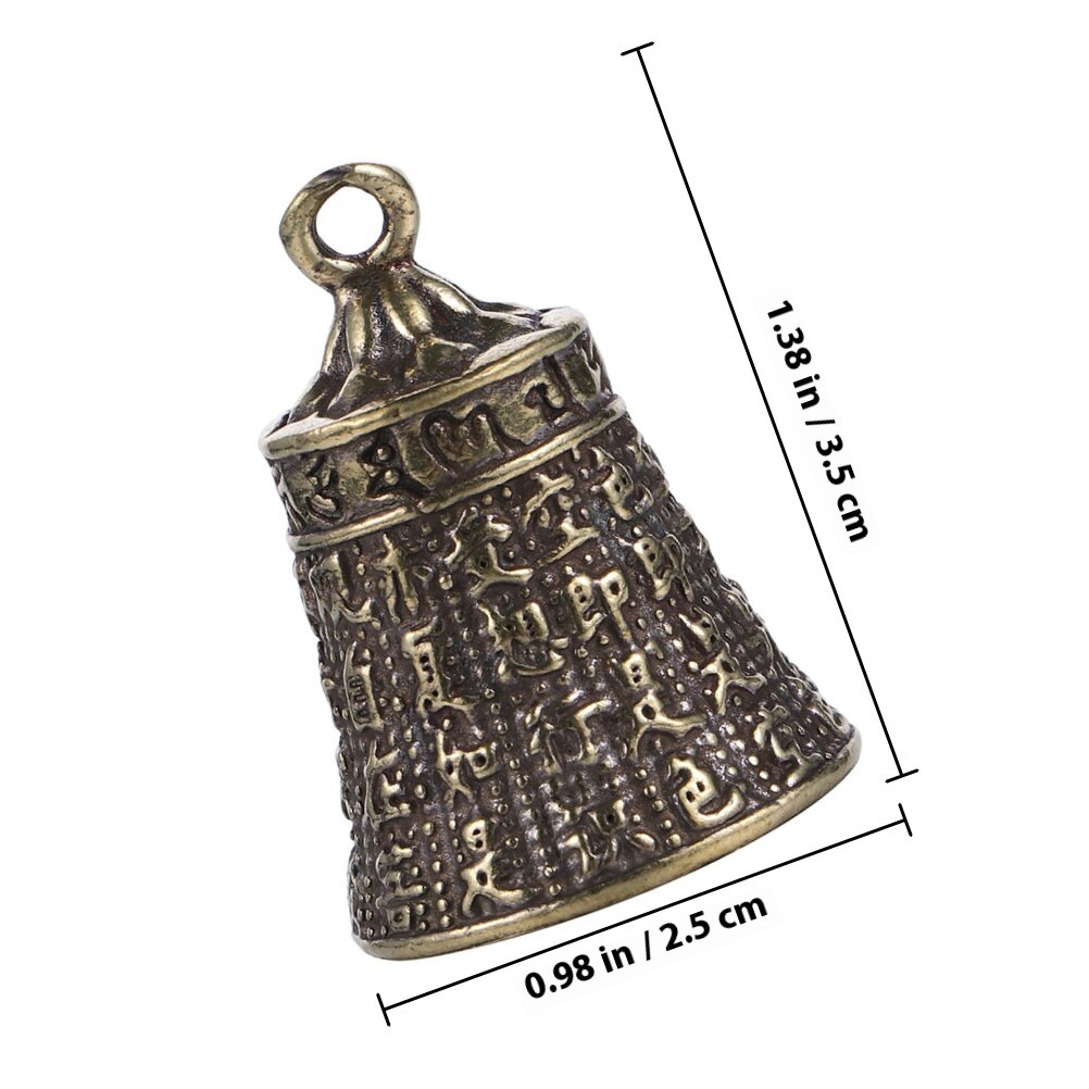 Ретро Колокольчик Из Латуни С Эмбоссировкой Подвеска Для Ключей 2.5X3.5CM