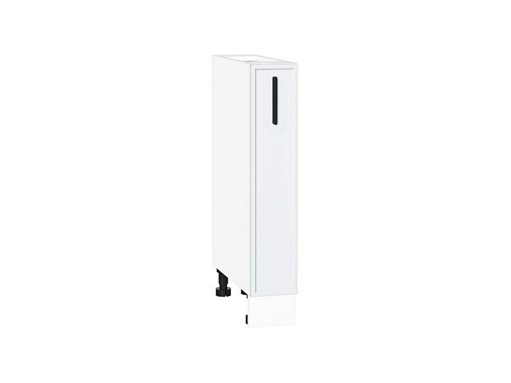 VVT Шкаф нижний бутылочница Фрейм Белый, White Silk, 150 В*Ш*Г 816*150*484, фасад МДФ White Silk, корпус Белый White Silk