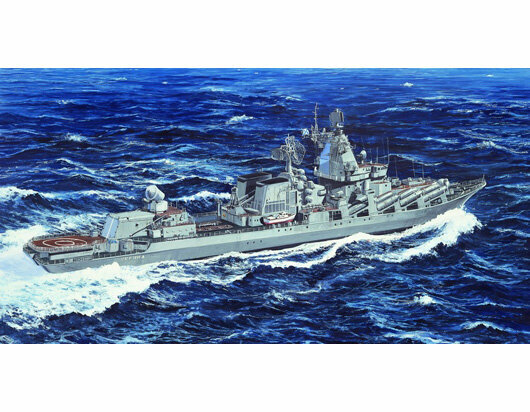 Trumpeter 05723 Сборная пластиковая модель крейсера Ракетный крейсер Вильна Украина масштаб 1:700