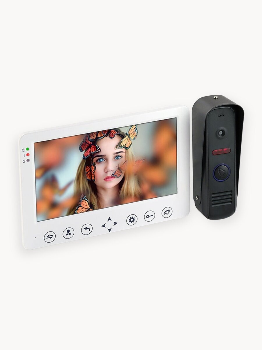 Проводной видеодомофон HDcom W-715 с записью по движению / видеодомофон в квартиру / умный домофон / домофон в подъезд