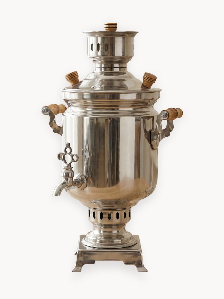 Самовар жаровой на дровах нержавейка 5л