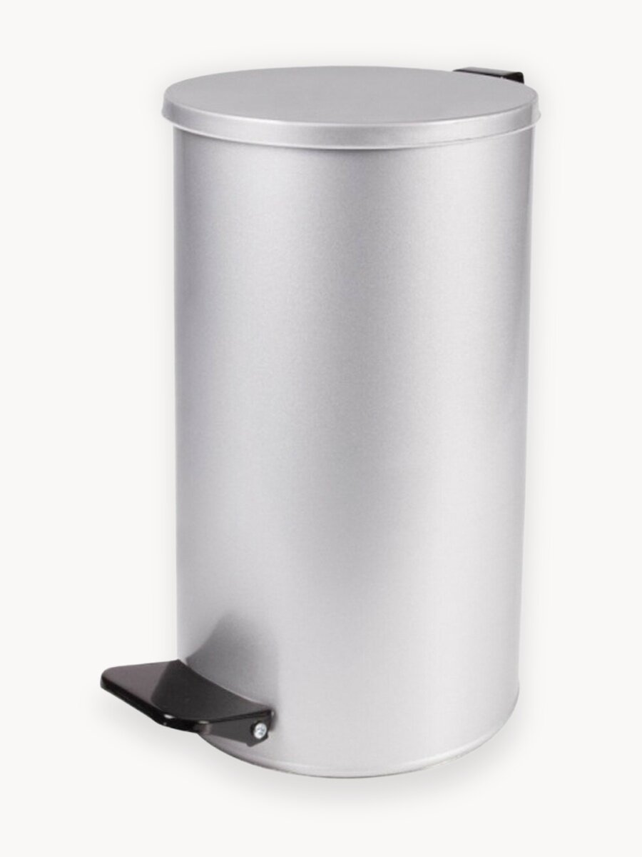 Ведро для мусора Титан Мета Титан с педалью 20 л, серое