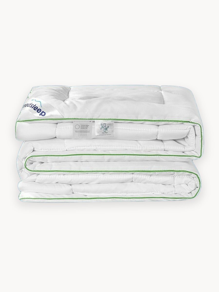 Medsleep Одеяло 200х210 евро "DAO" всесезонное 240 г/м2 бамбуковое волокно, микроволокно "Лебяжий пух"