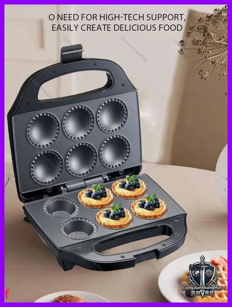 Вафельница PP-KC01212-251018A-25, черный