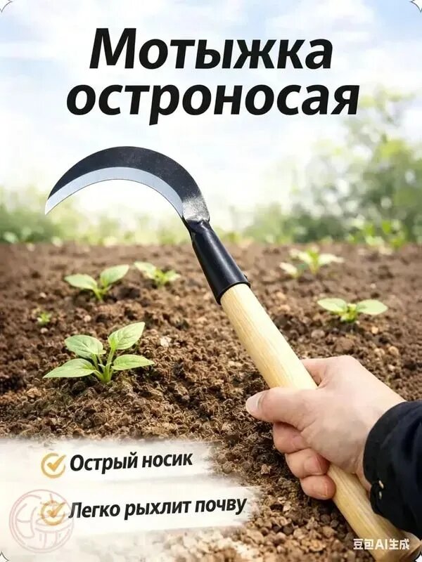 Тяпка, рукоятьНержавеющая сталь, 6 см
