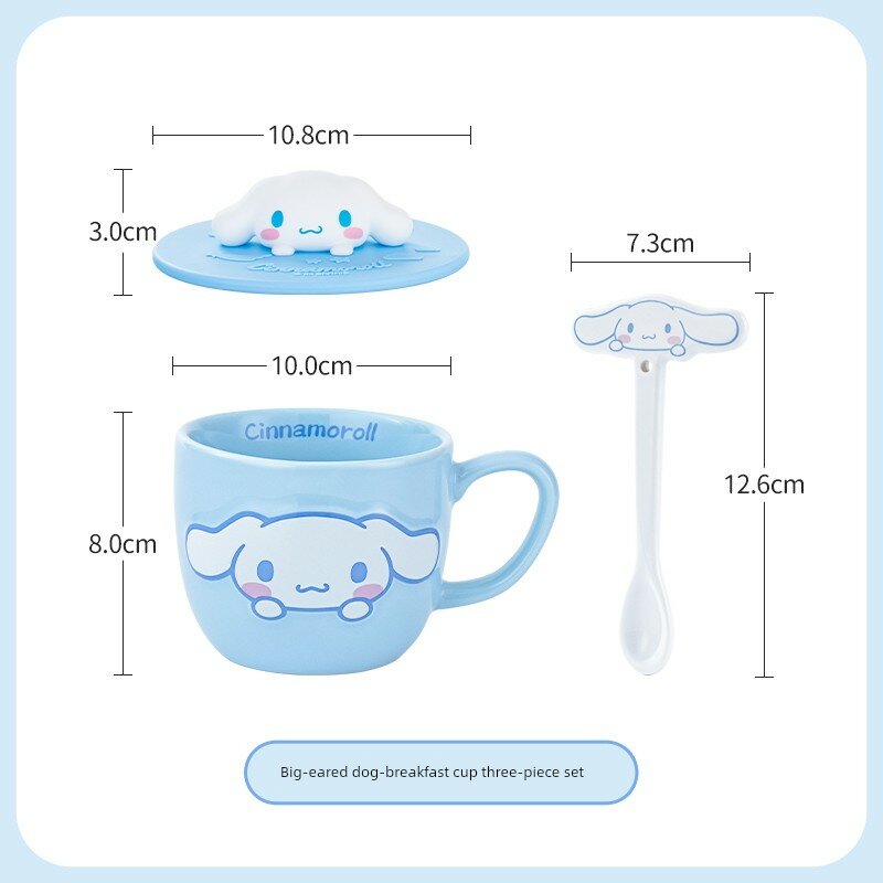 Керамическая кружка Miniso Hello Kitty Cinnamoroll, детская чашка для воды, стильная кружка Sanrio Рельефная чашка для