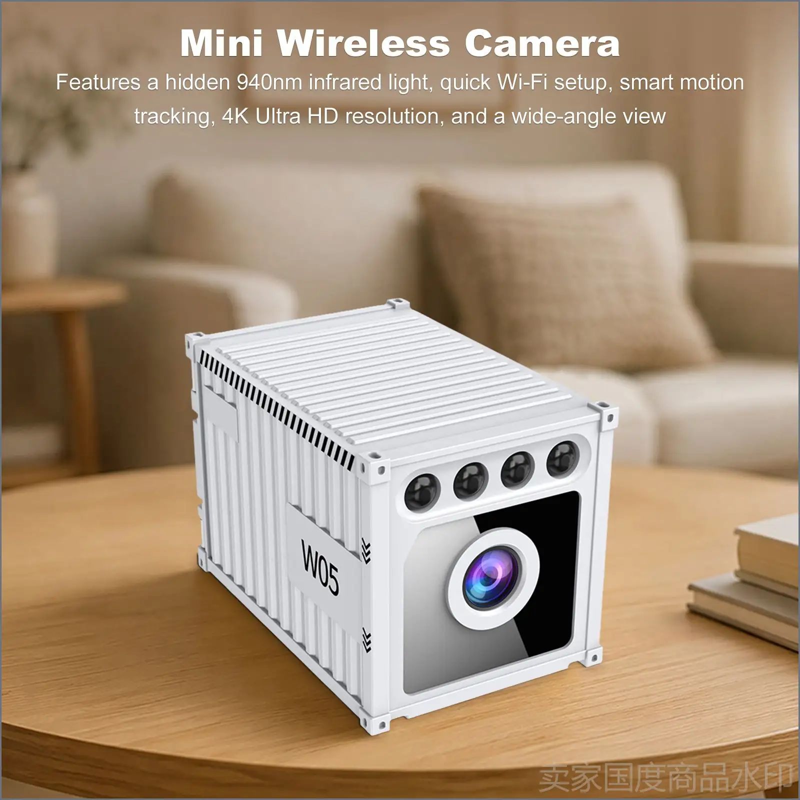 Беспроводная IP-камера наблюдения 4K с Wi-Fi, углом обзора 130 и ночным виденьем