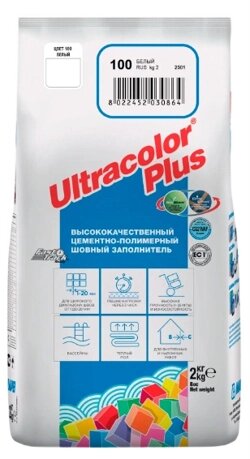 Mapei Затирочная смесь Ultracolor Plus №100 Белый (мешок 2 кг.)