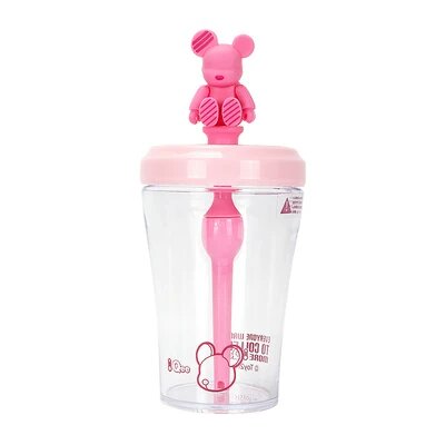 Кружка-поильник Miniso QEE с лицензионным персонажем, мультяшный милый медведь, для девочек QEE медвежья соломенная