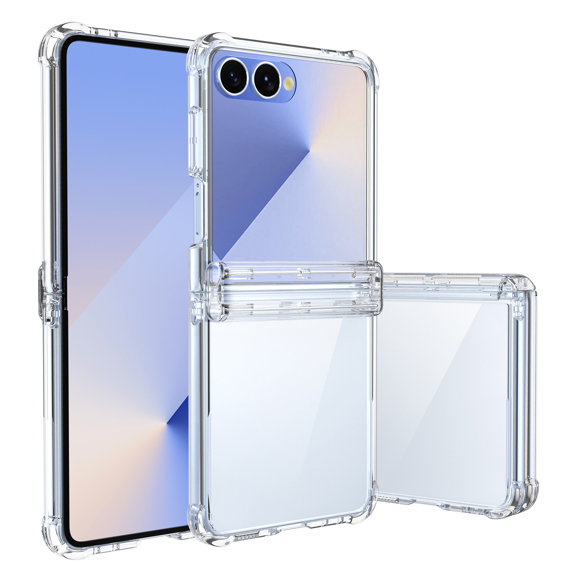 Чехол для Samsung Galaxy Z Flip8 / Samsung Z Flip8 / Самсунг Галакси Зед Флип8, soft touch, чехол-кардиомонитор, поликарбонат (PC), защита камеры, ударопрочный, усиленные углы, Samsung,