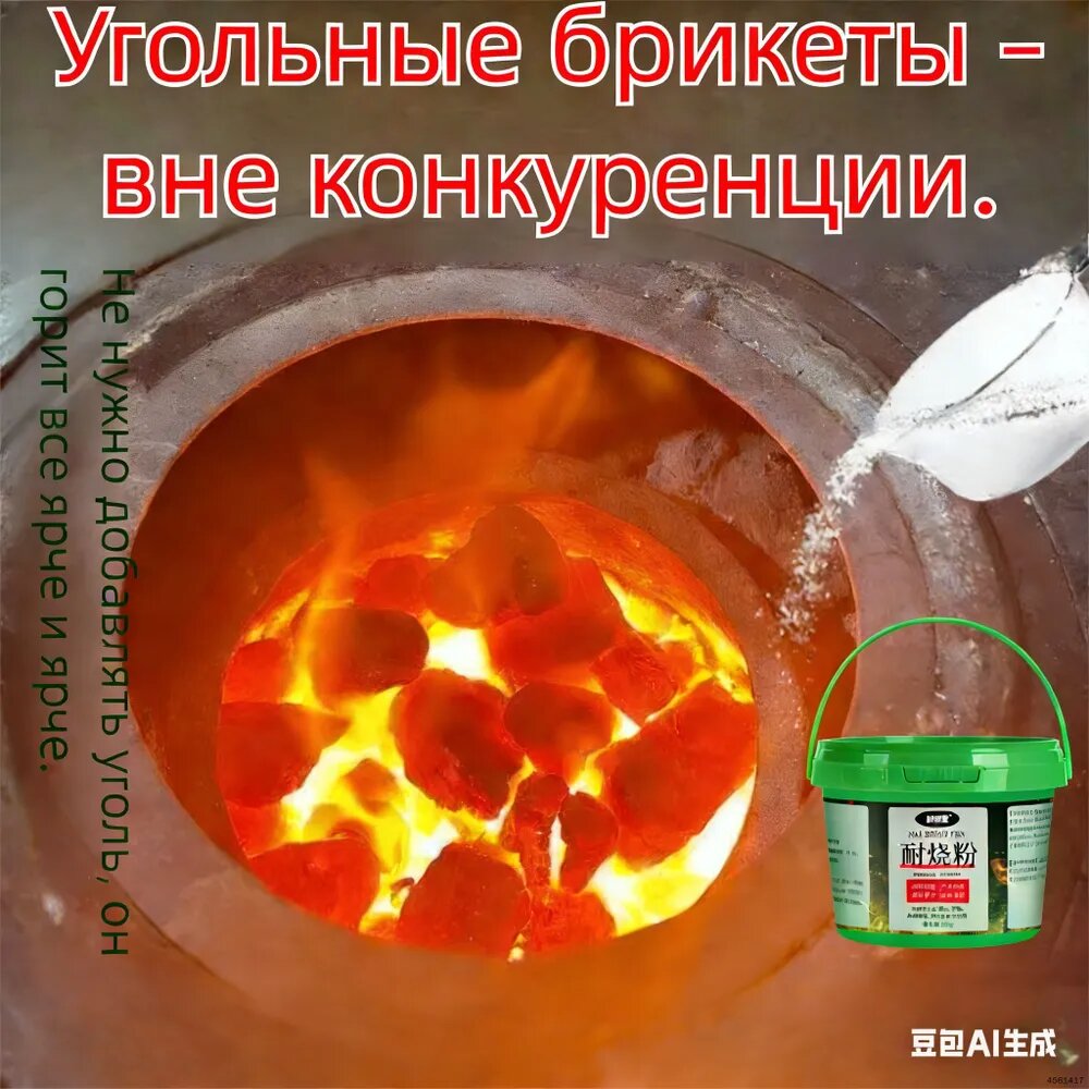 Горючее порошковое топливо для отопления в зимний период, бытового отопления/уличных костров, 300 г, 1 шт.