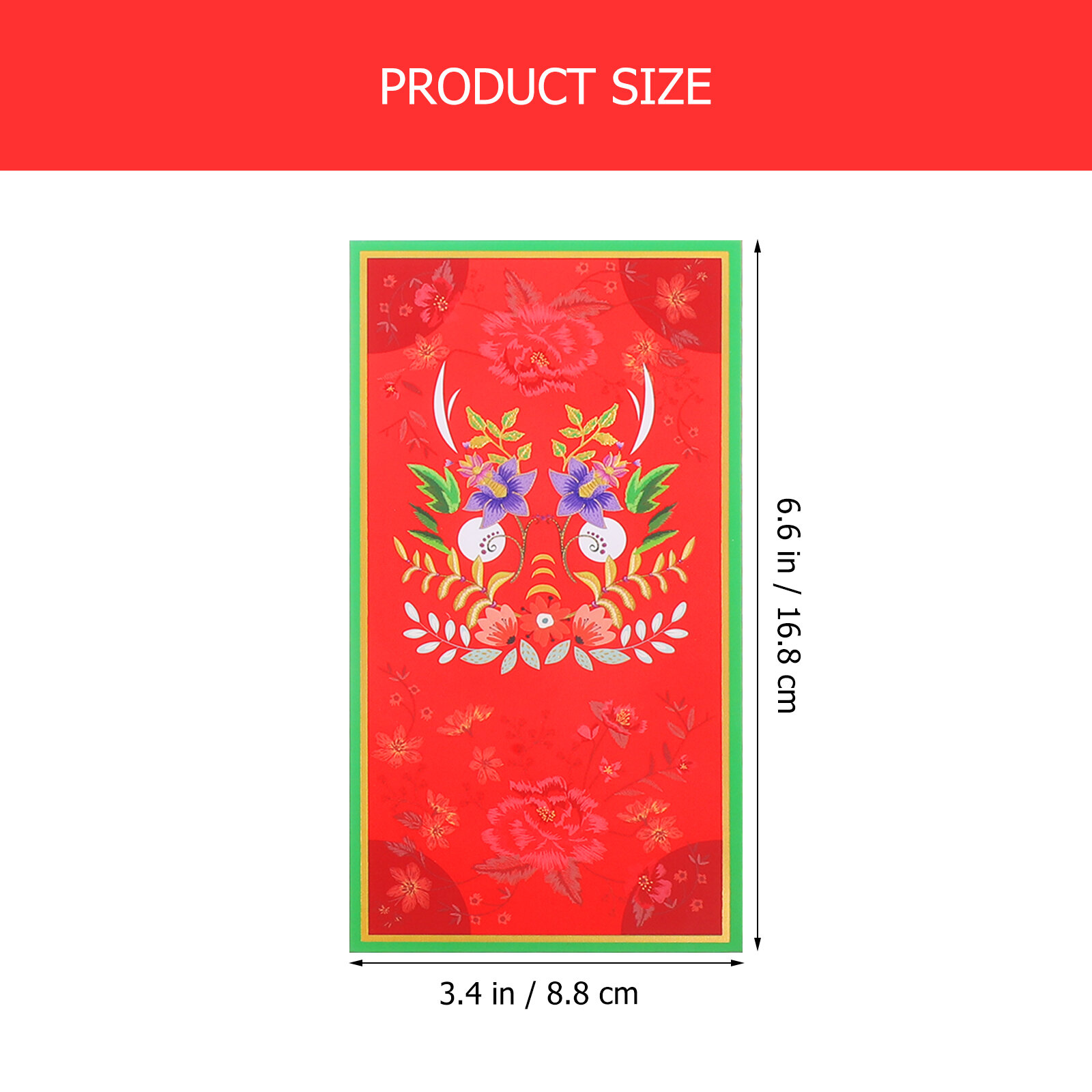 6 Шт Китайские Красные Конверты Для Денег Праздничные Конверты 16 8X8 8Cm