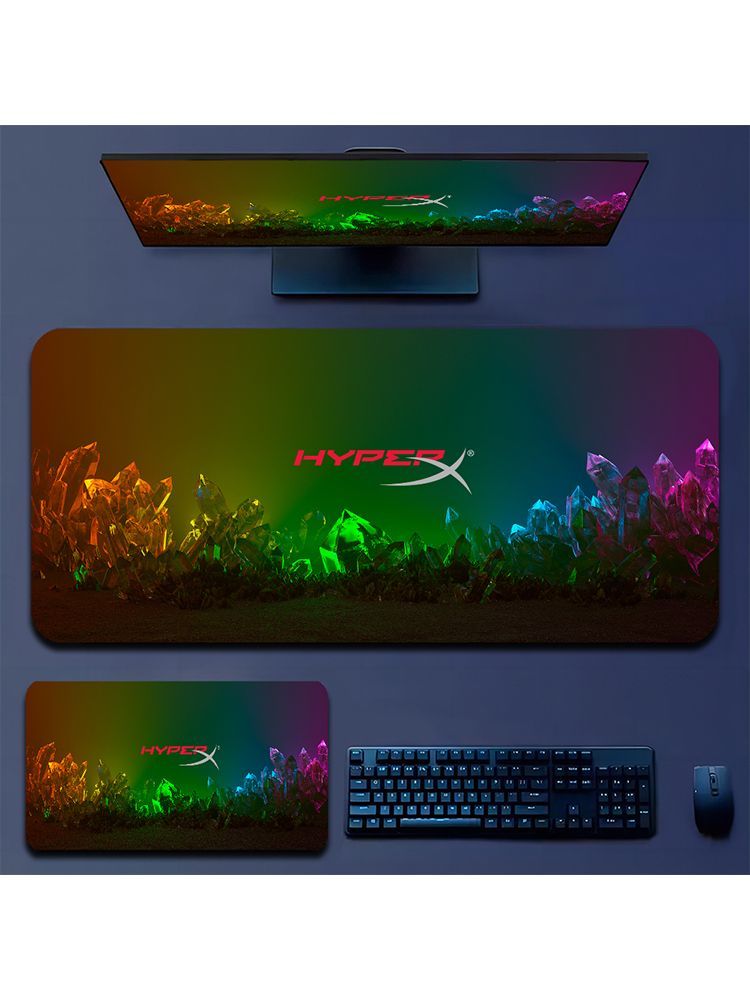 HyperX Коврик для мышки, XXL, оливковый, оранжевый