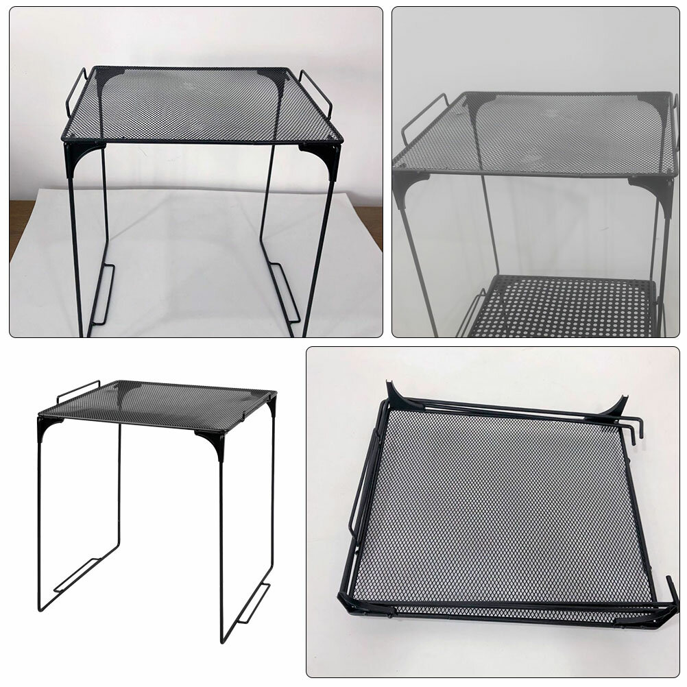 Складная Полка Для Раздевалки Сетчатый Органайзер 32.50X28.50X25.50Cm Черный