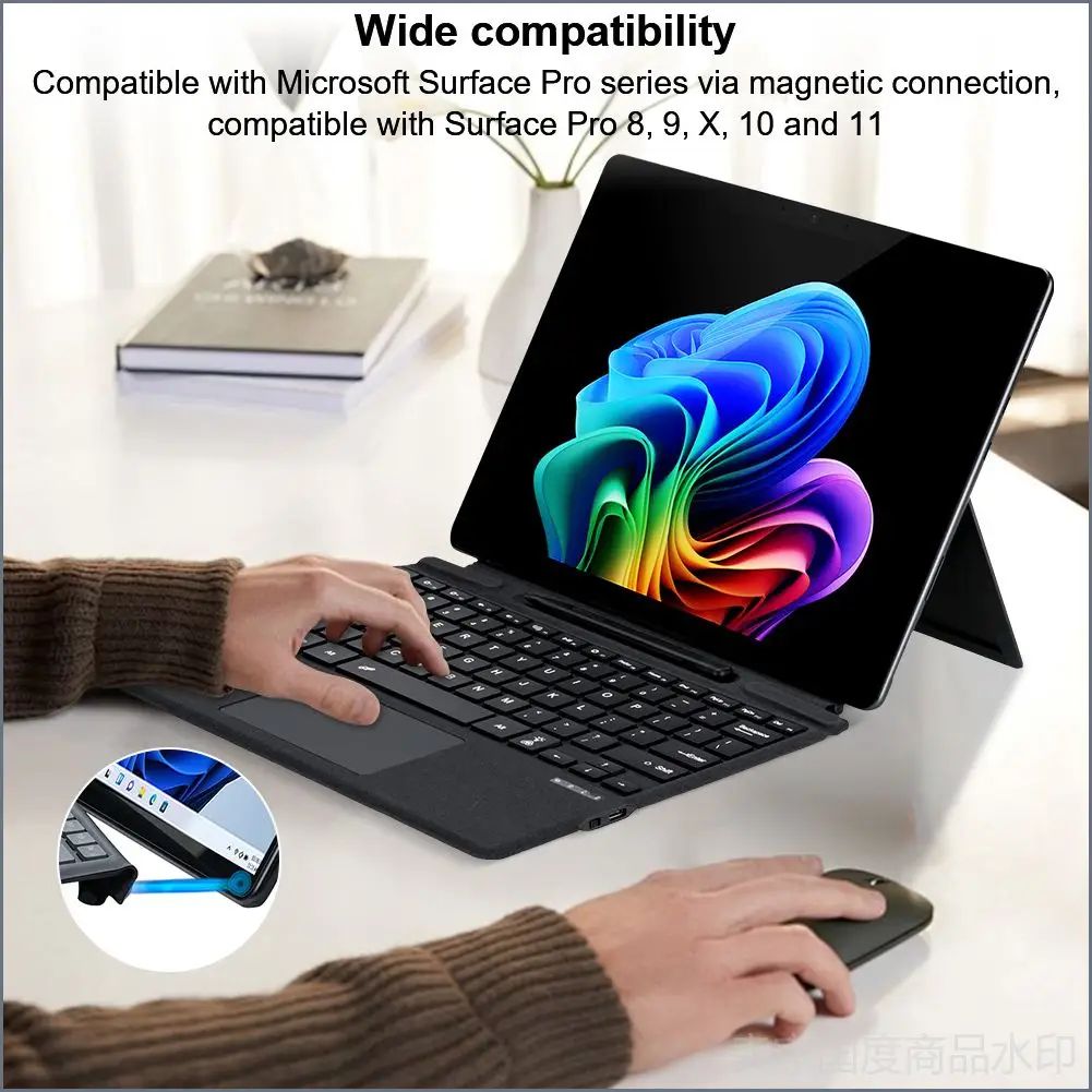 Беспроводная Bluetooth-клавиатура для Surface Pro: 7 цветов подсветки, долгий срок автономной работы