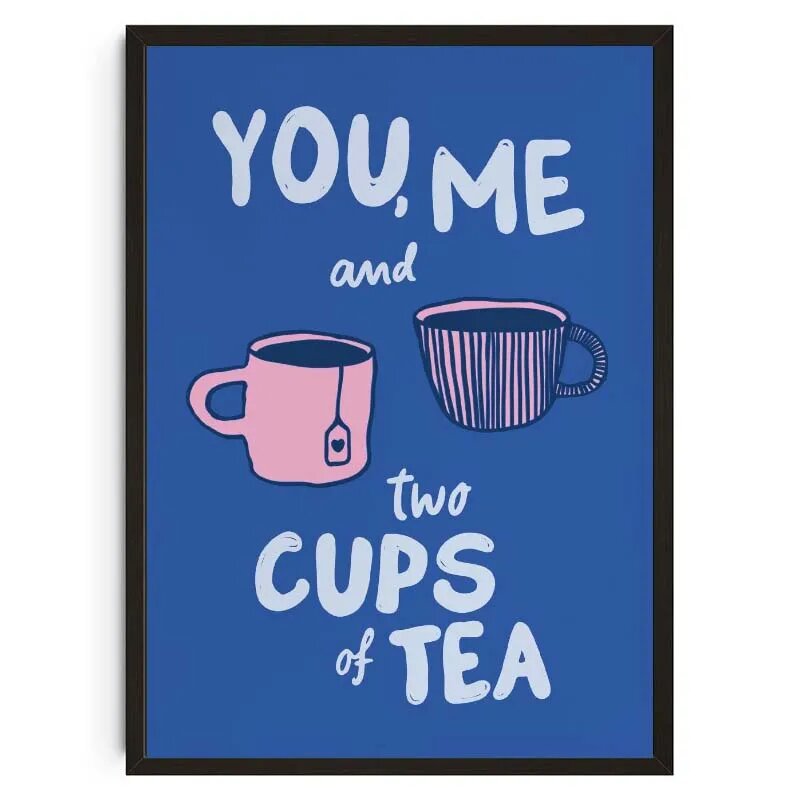 Картина "You, Me and Two Cups of Tea" 50x70см, без рамы, цвет 25