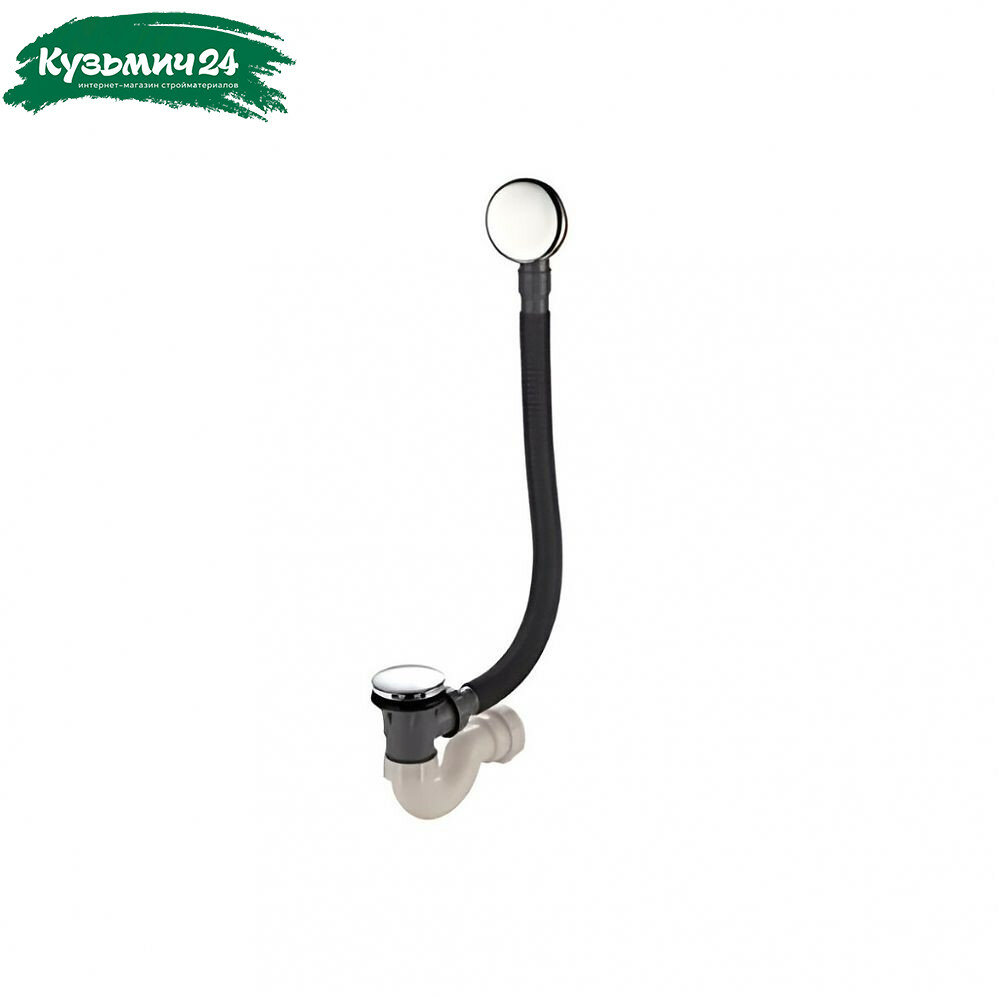 Сифон трубный Frap F68-2 для ванны 40-1 1/2", с переливом, хром