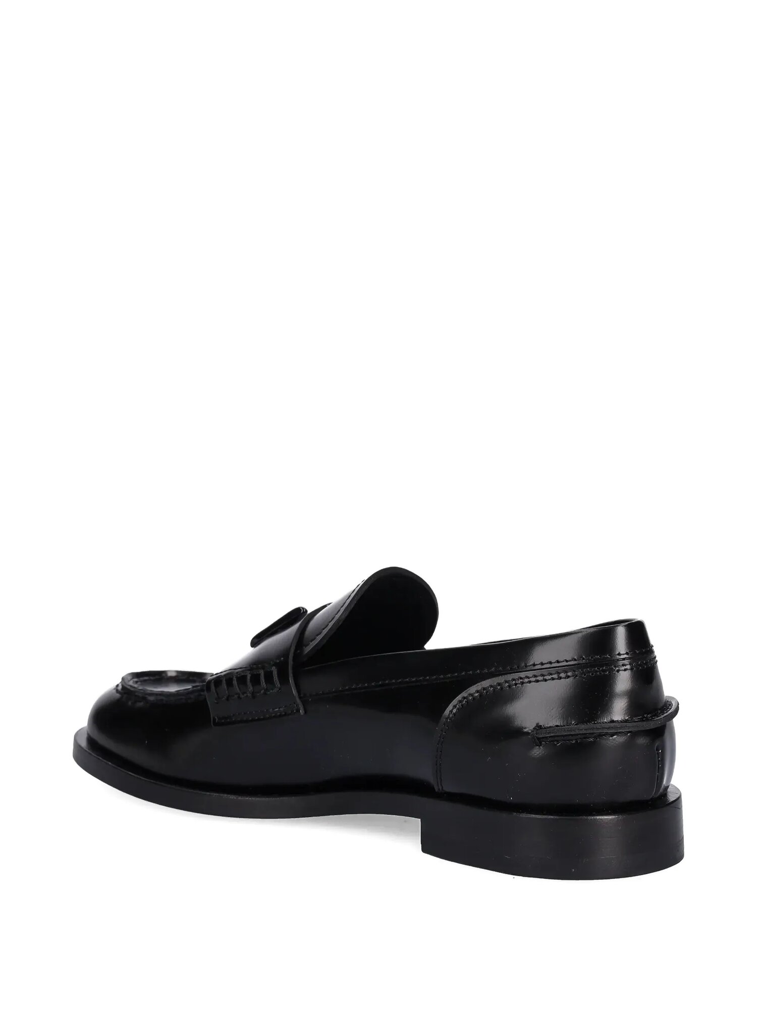 Лоферы MSGM Letter-appliqué loafers, размер 38, черный — фото 1