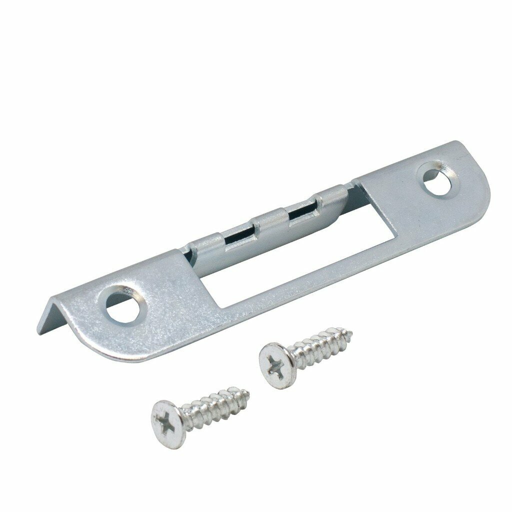 Ответная планка Аллюр 068 ZP хром 100х21 мм для финских дверей, надежная дверная фурнитура и накладка для замка