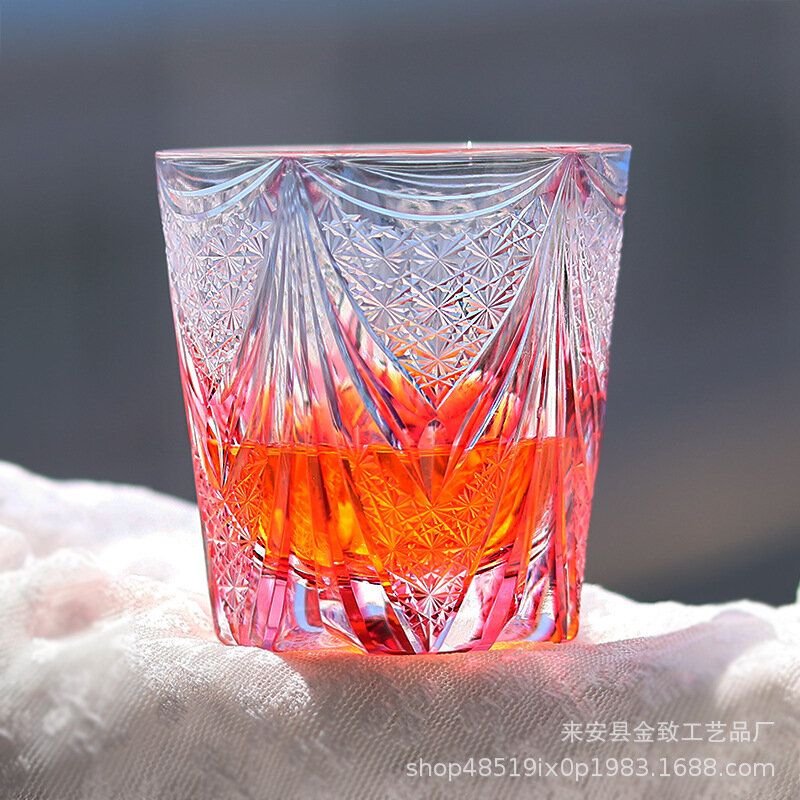 Набор хрустальных бокалов для виски Edo Kiriko ручной работы, высококачественные бокалы для алкоголя в подарочной коробке, напрямую от производителя