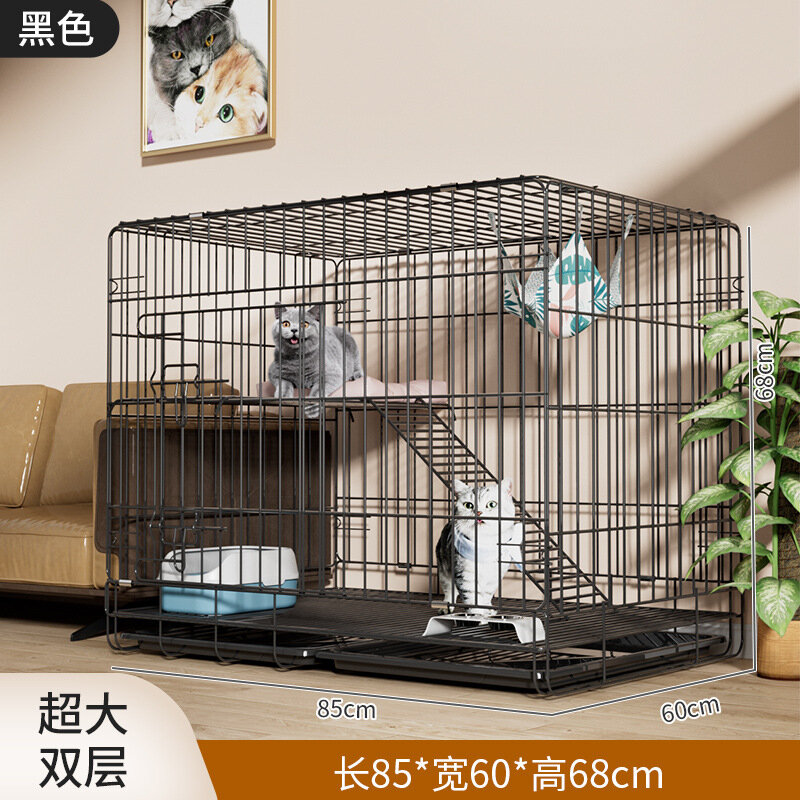 Клетка для кошек Villa, очень большая, свободное пространство, домашняя клетка для кошек, двухъярусная с туалетом, домик для кошек