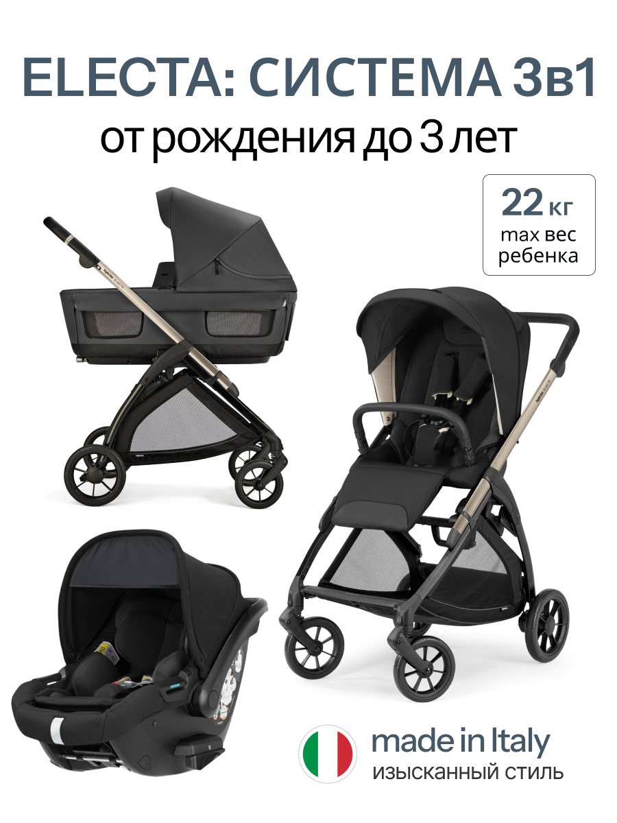 Коляска 3 в 1 Inglesina Electa Upper Black