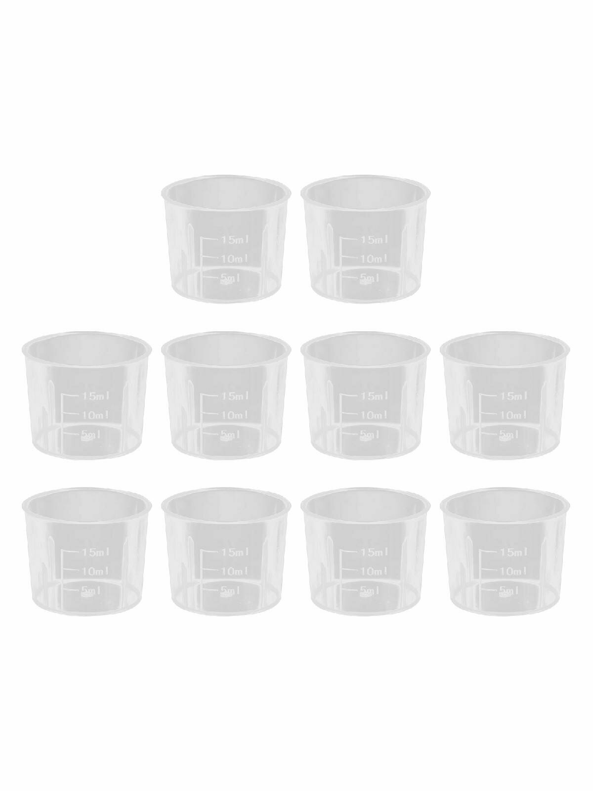 10шт Мерный стаканчик со шкалой Labs Градуированные мензурки 15 мл Мерная чашка