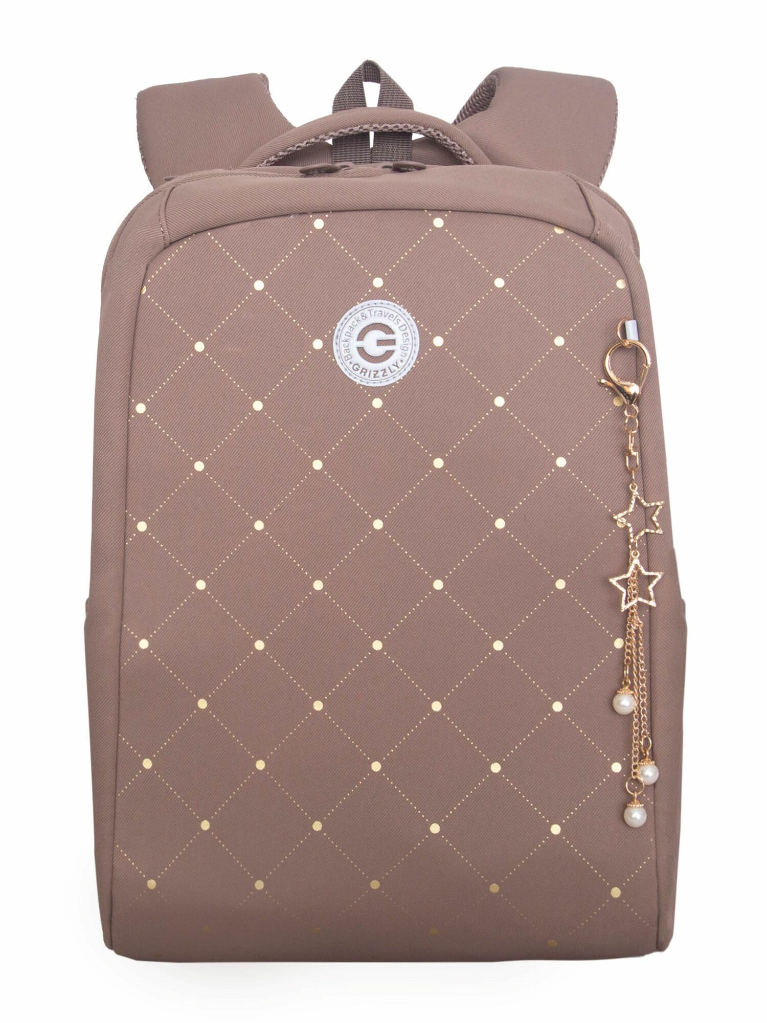 Рюкзак школьный GRIZZLY с карманом для ноутбука 13", двумя отделениями, анатомической спинкой, для девочки, RG-666-3