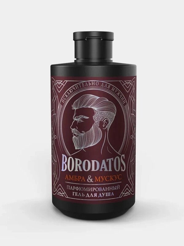 Парфюмированный гель для душа BORODATOS "Амбра, мускус", 400 мл
