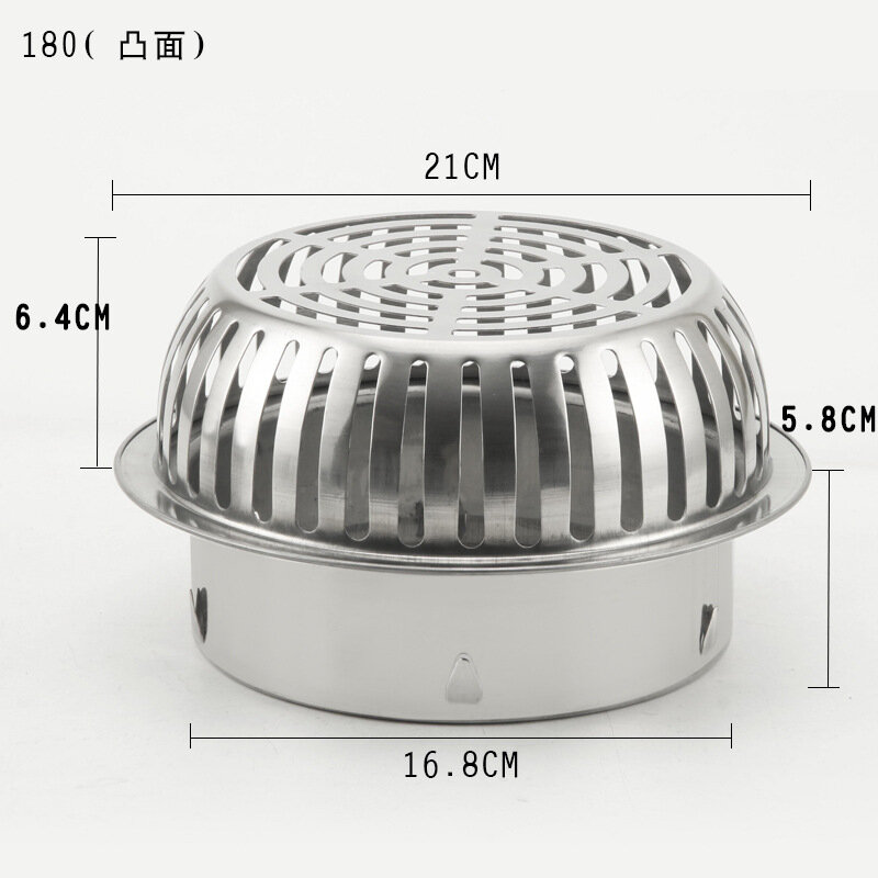 Нержавеющая сталь, круглый слив для пола, крышка сливного отверстия, карточный тип, большой слив, антизасорение, дренаж для дождевой воды на улице