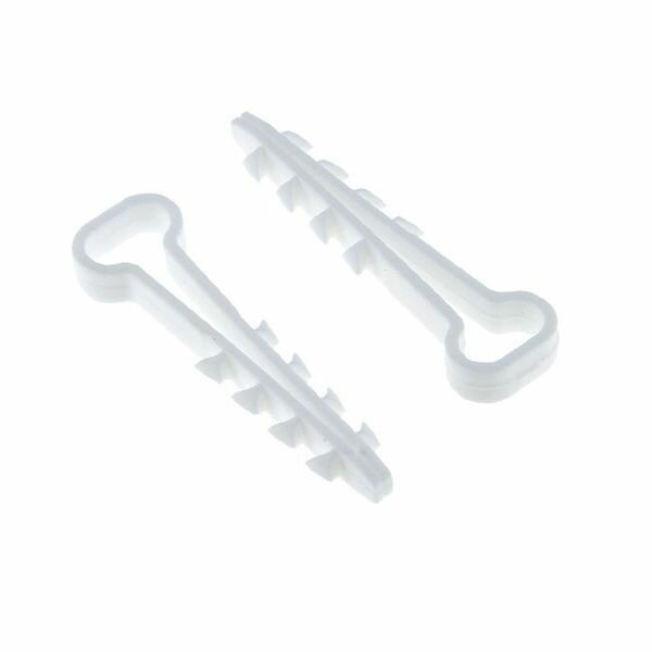 Дюбели-хомуты EKF "Proxima", для плоского кабеля, диаметр 5-8 мм, нейлон, белые, 100 шт