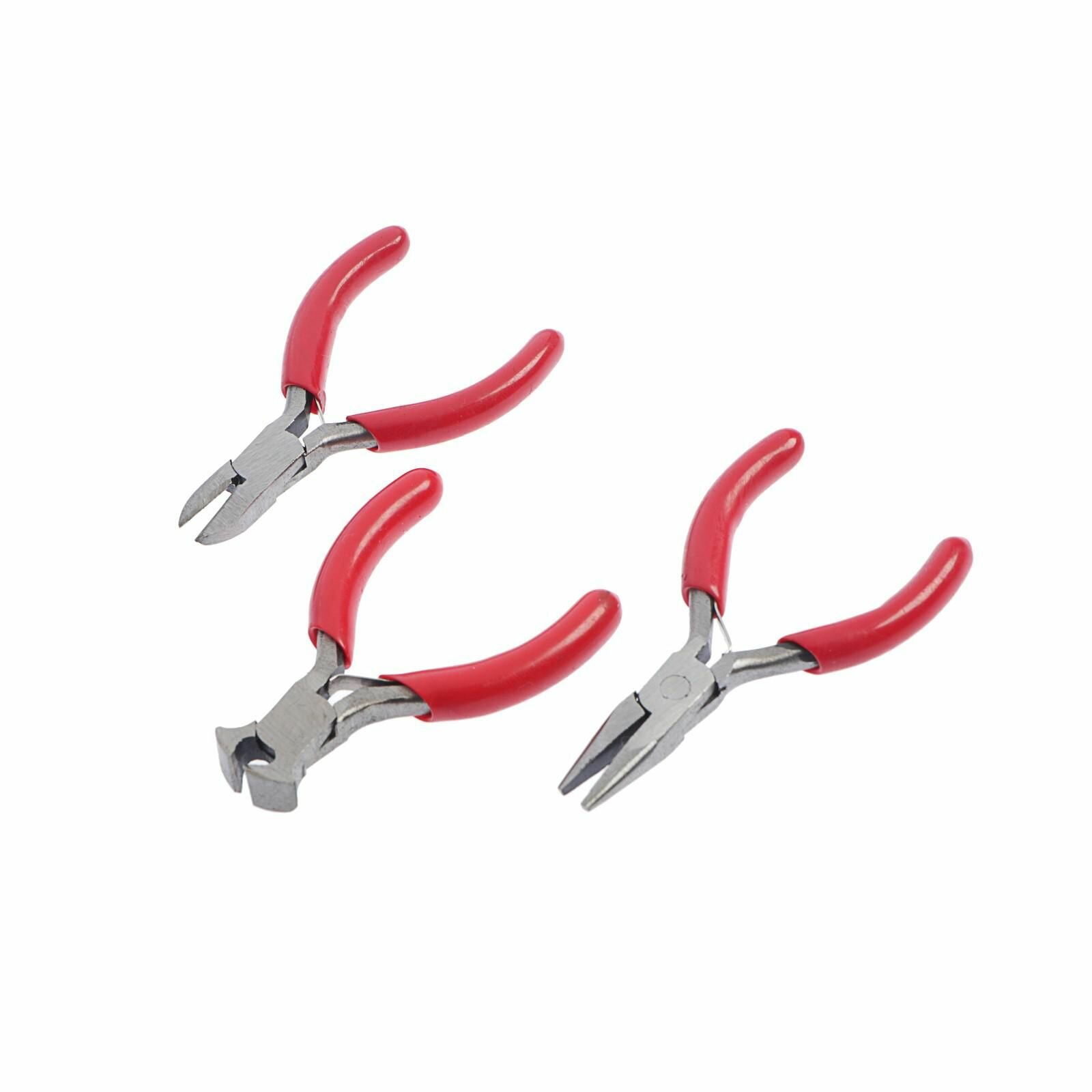 Набор инструментов бокорезы, длинногубцы, клещи, обрезиненные рукоятки, 80 мм