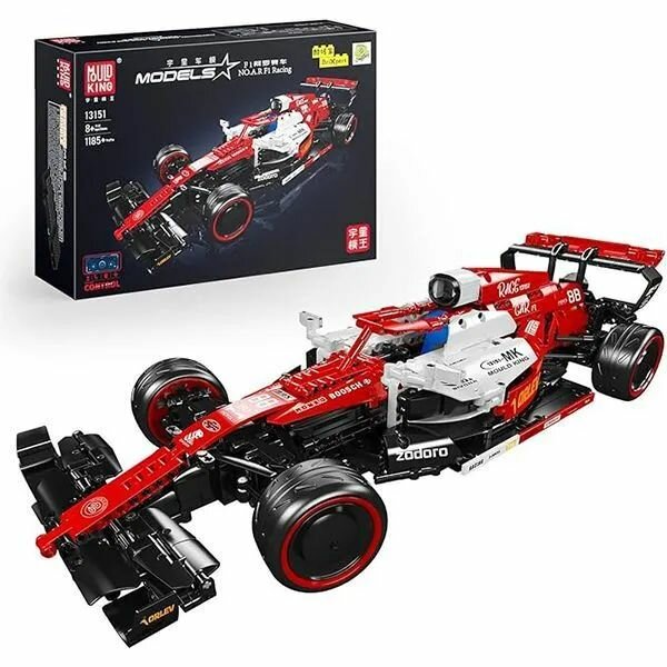 Конструктор Mould King 13151 "Болид Формула 1 MK с ДУ", 1185 деталей