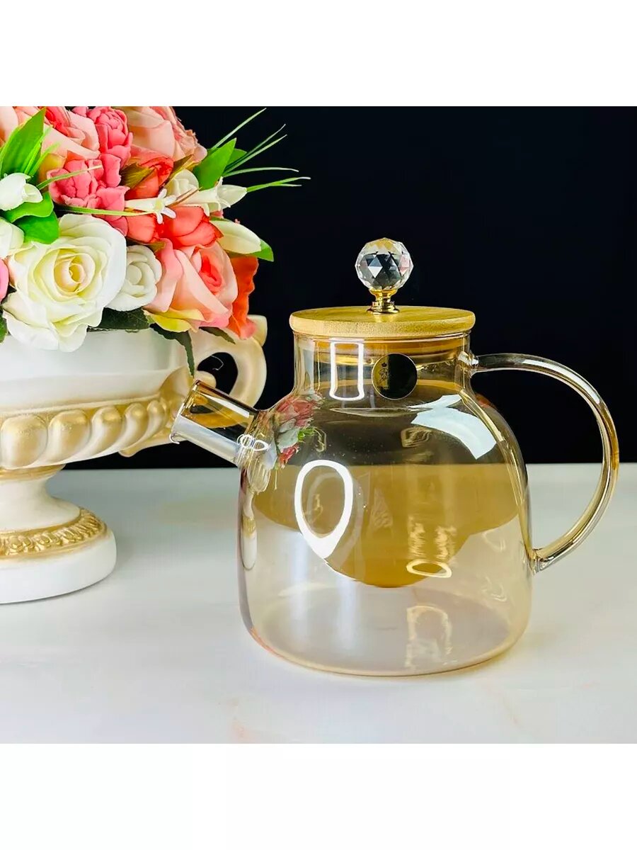 Чайник заварочный Lenardi, стеклянный, 1,5 л