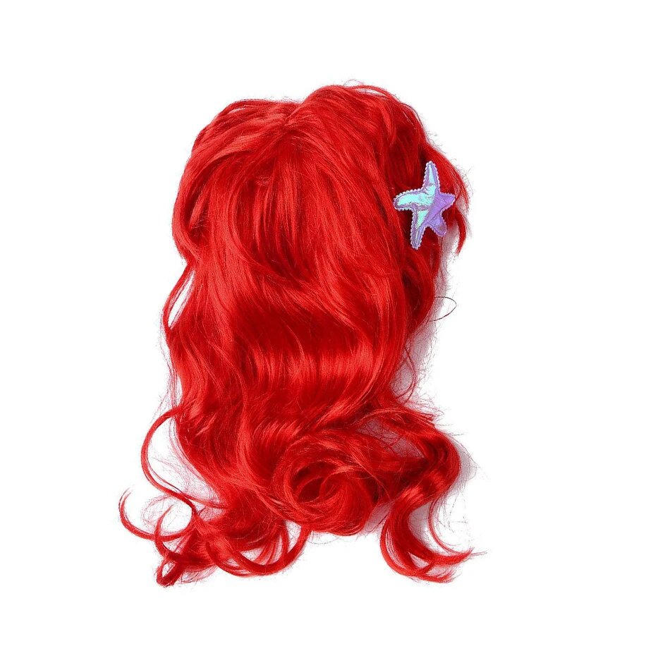 Платье русалки DreamParty для девочек 8-9T, Красный, only wig