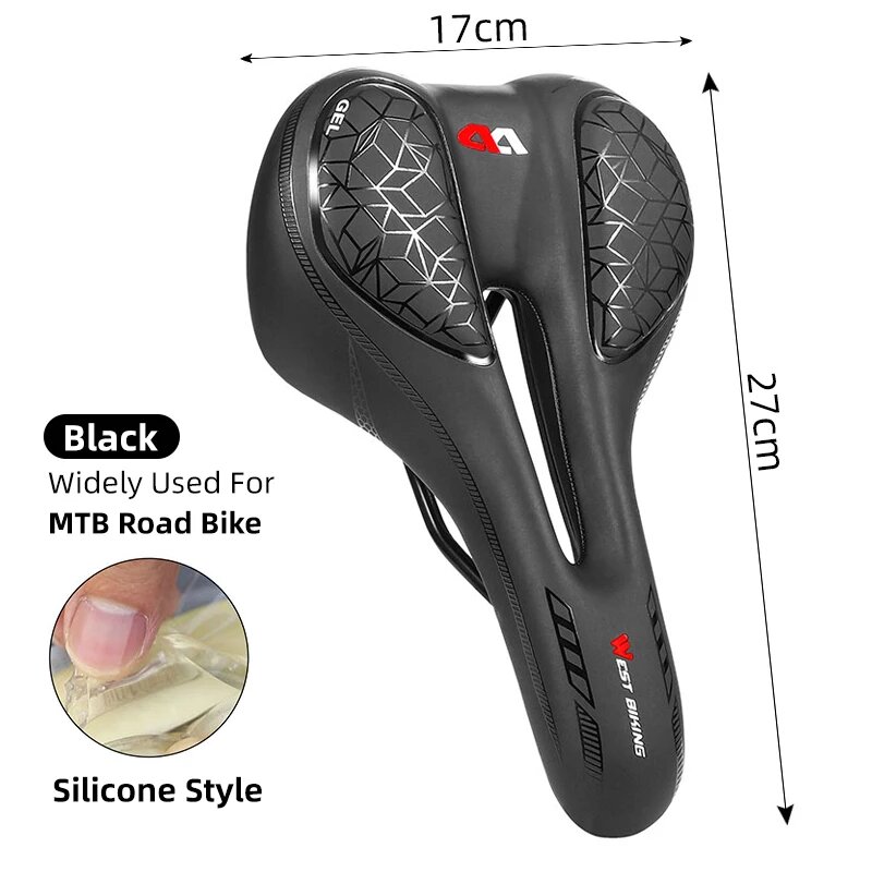 WEST BIKING MTB велосипедное седло MTB -Silica GEL 128A