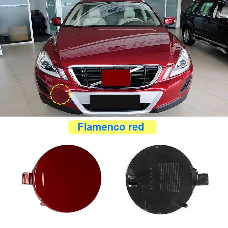 1 шт. для Volvo XC60 2009-2013 передний бампер фаркоп крышка крышка ушка прицепа 1pc Flamenco red