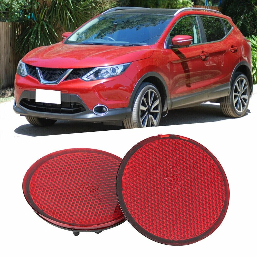 Круглые светоотражатели заднего бампера 26561JE20A 26560JE20A для Nissan QASHQAI 2007-2015, автомобильные аксессуары
