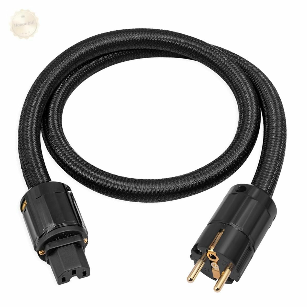 12AWG HiFi кабель питания, кабель EU 250 В/15 А для динамиков, сабвуфера, проигрывателя винила, усилителя 100 см